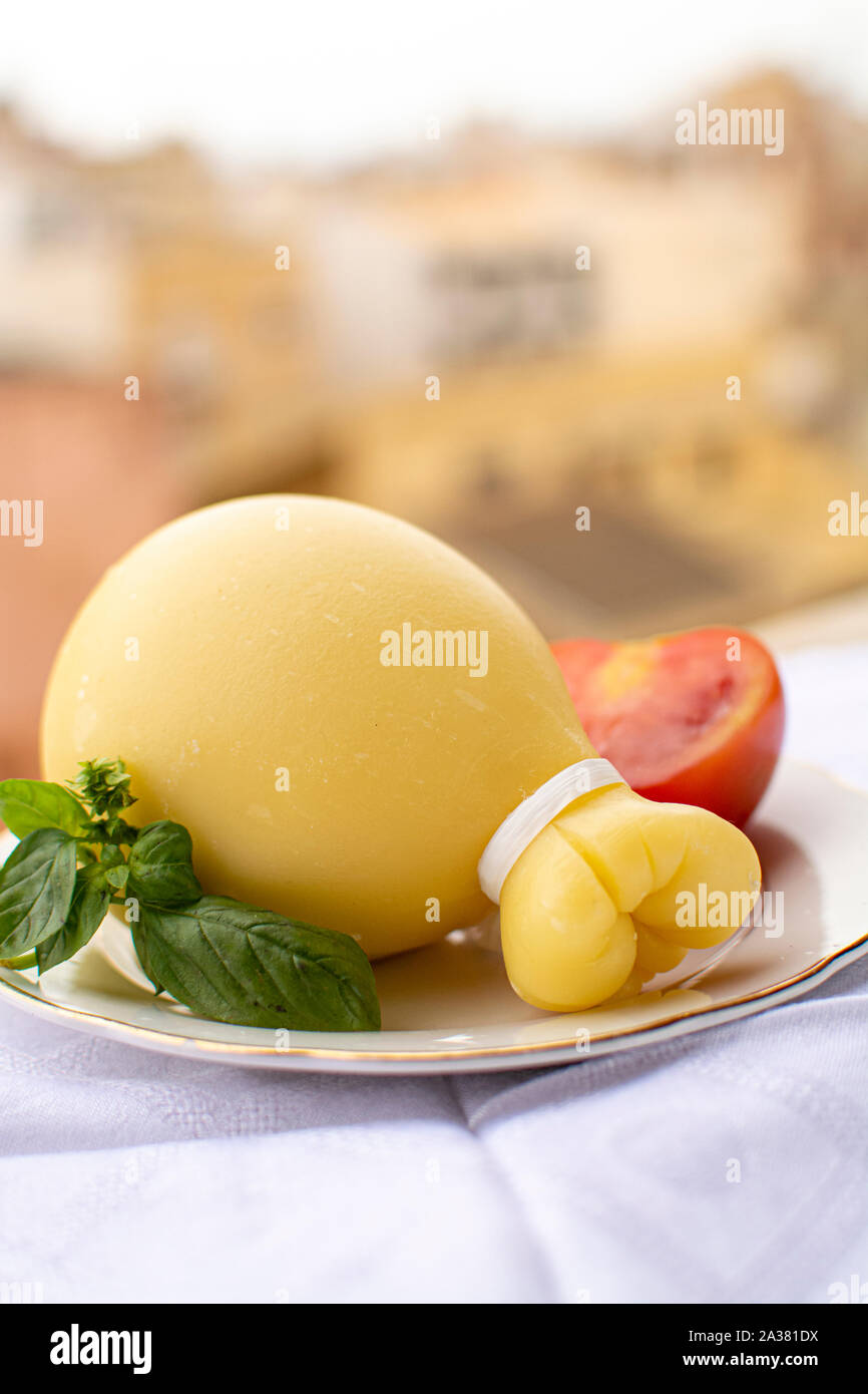 Cheese collection, Italian provolone caciocavallo aged cheese in ...