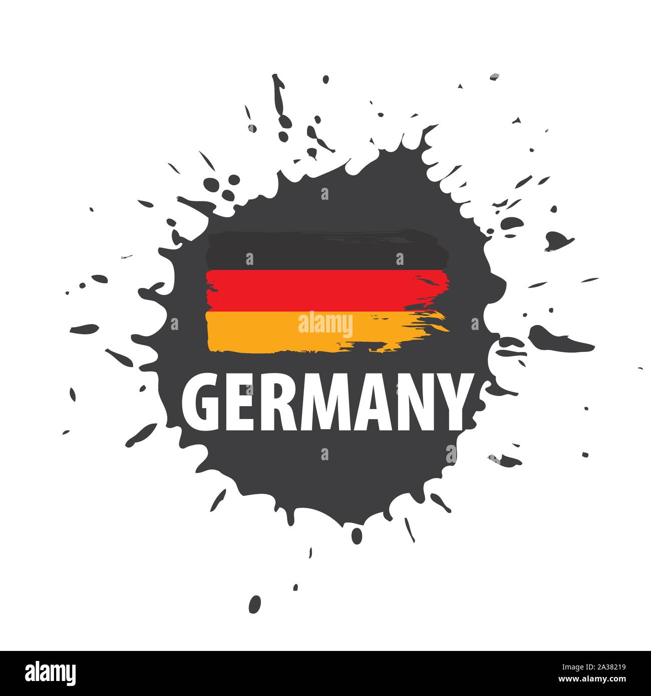 Germany flag, vector illustration on a white background Stock Vector ...