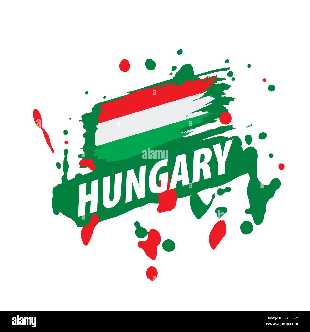 Hungary flag, vector illustration on a white background Stock Vector ...