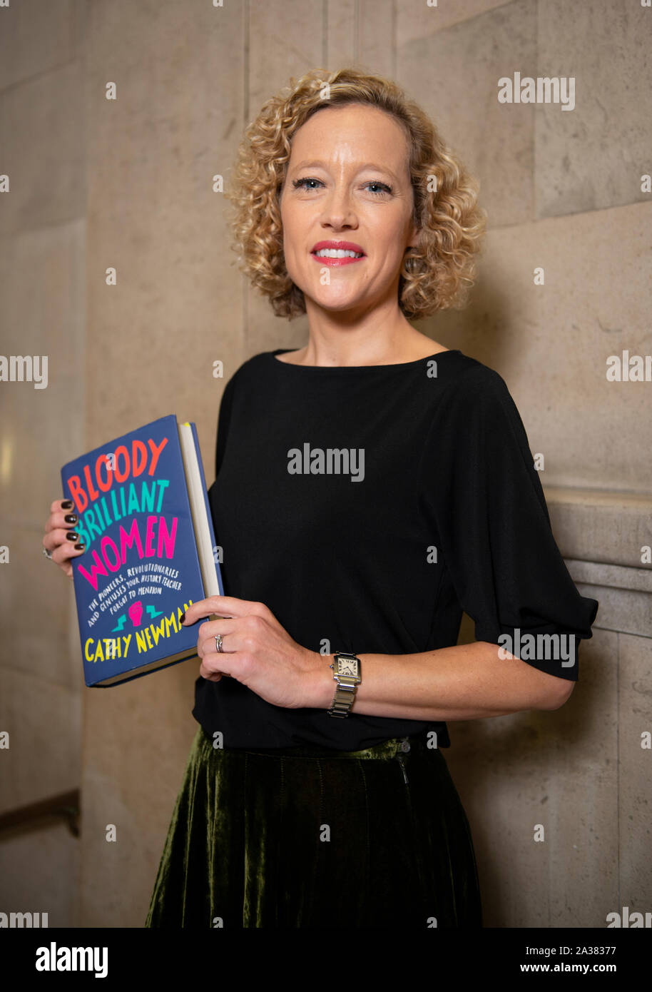 Manchester, UK. 6th October 2019. Channel 4 journalist Cathy Newman ...