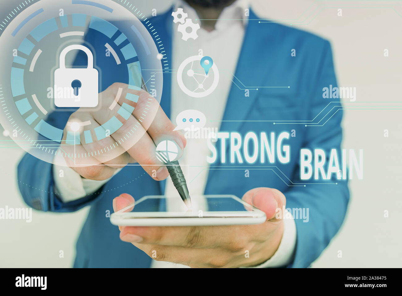 Handwriting text Strong Brain. Conceptual photo own firm attitudes and ...