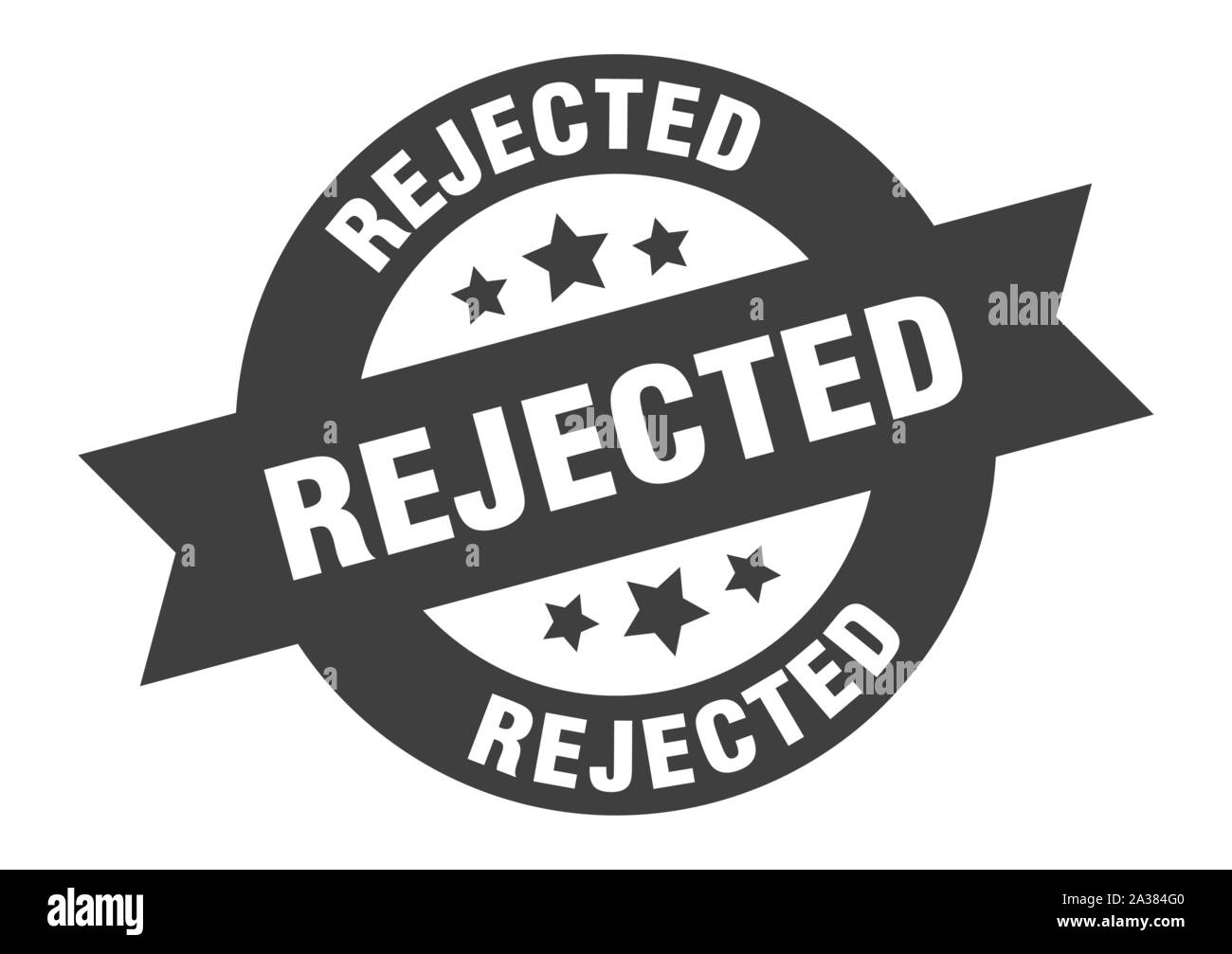 Rejected sign black round Stock Vector Images - Alamy