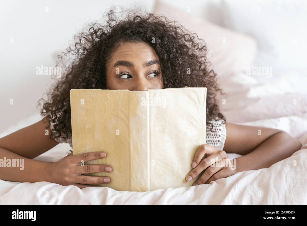 Emotional female person being deep in thoughts Stock Photo - Alamy
