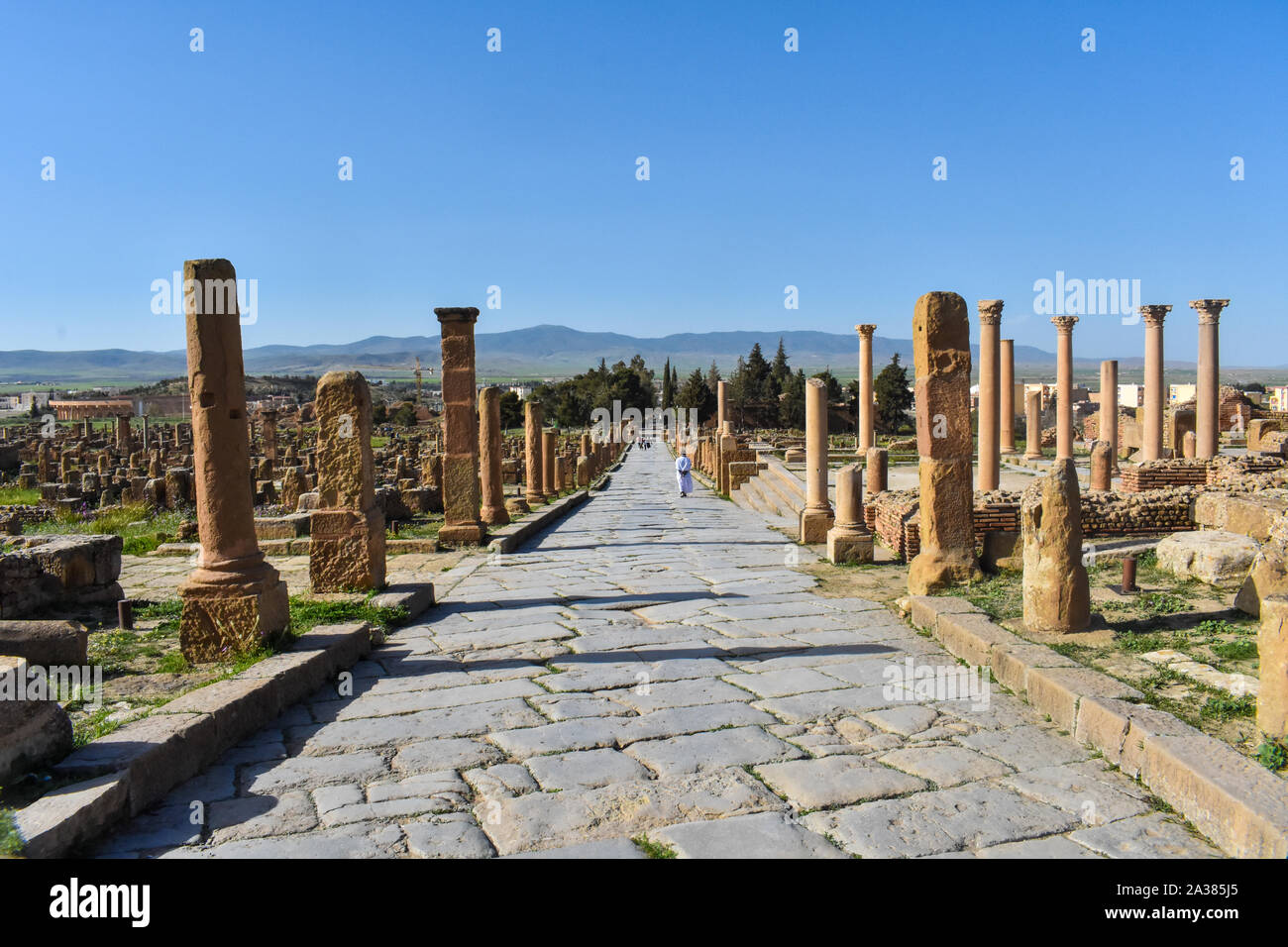 The Ancient Roman City of Timgad in Batna, Algeria, Built around 100 AC ...