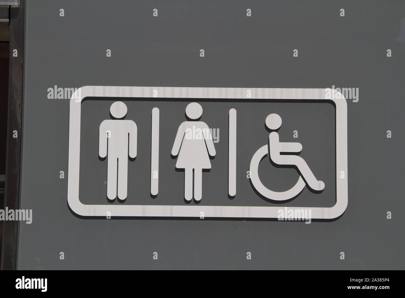 a sign for a public toilet Stock Photo - Alamy