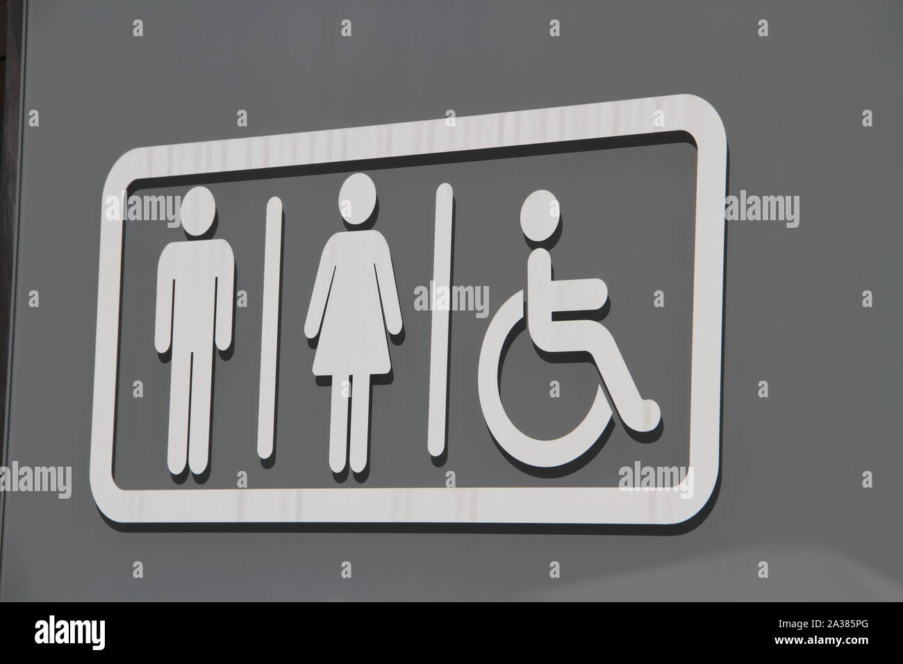 a sign for a public toilet Stock Photo - Alamy