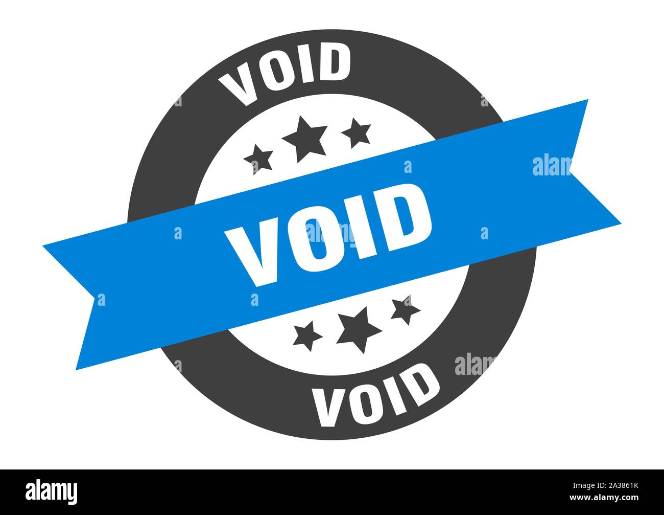 void sign. void blue-black round ribbon sticker Stock Vector Image ...