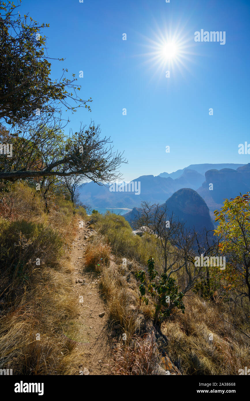hiking the leopard trail in the blyde river canyon, mpumalanga, south ...