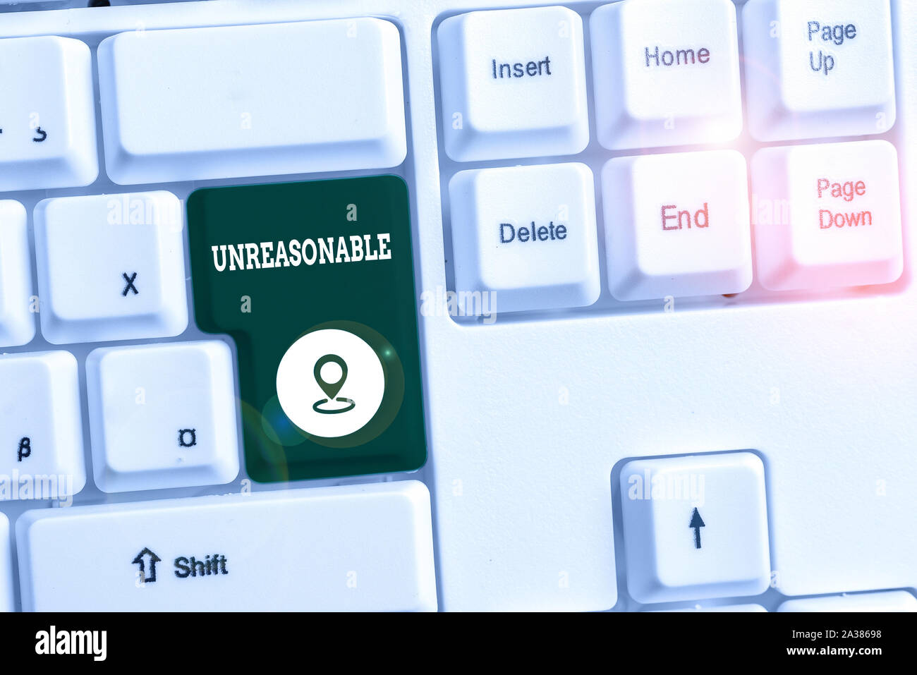 Conceptual hand writing showing Unreasonable. Concept meaning Beyond ...