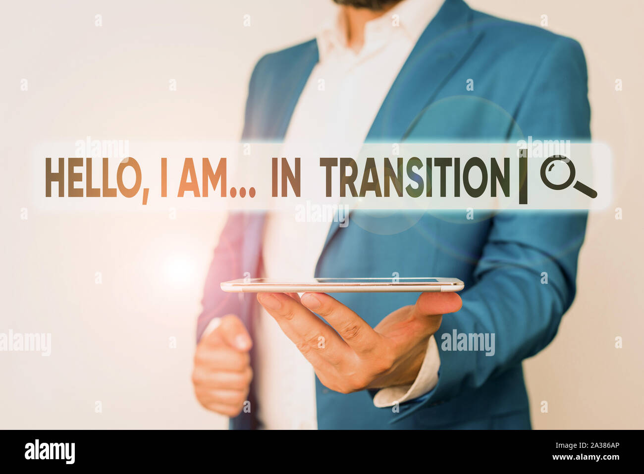 Text sign showing Hello I Am In Transition. Business photo showcasing ...