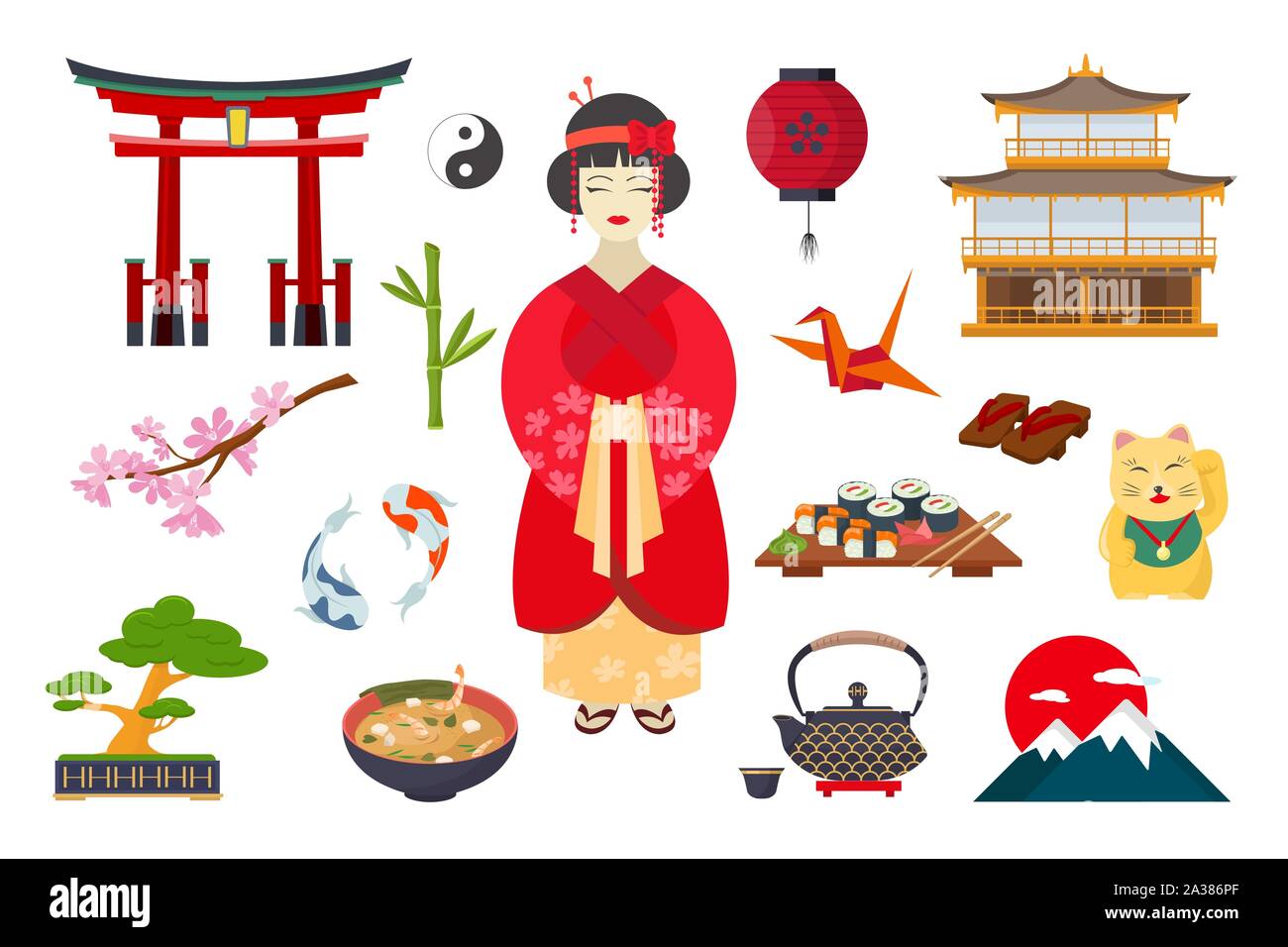 traditional Japanese symbols Stock Vector Image & Art - Alamy