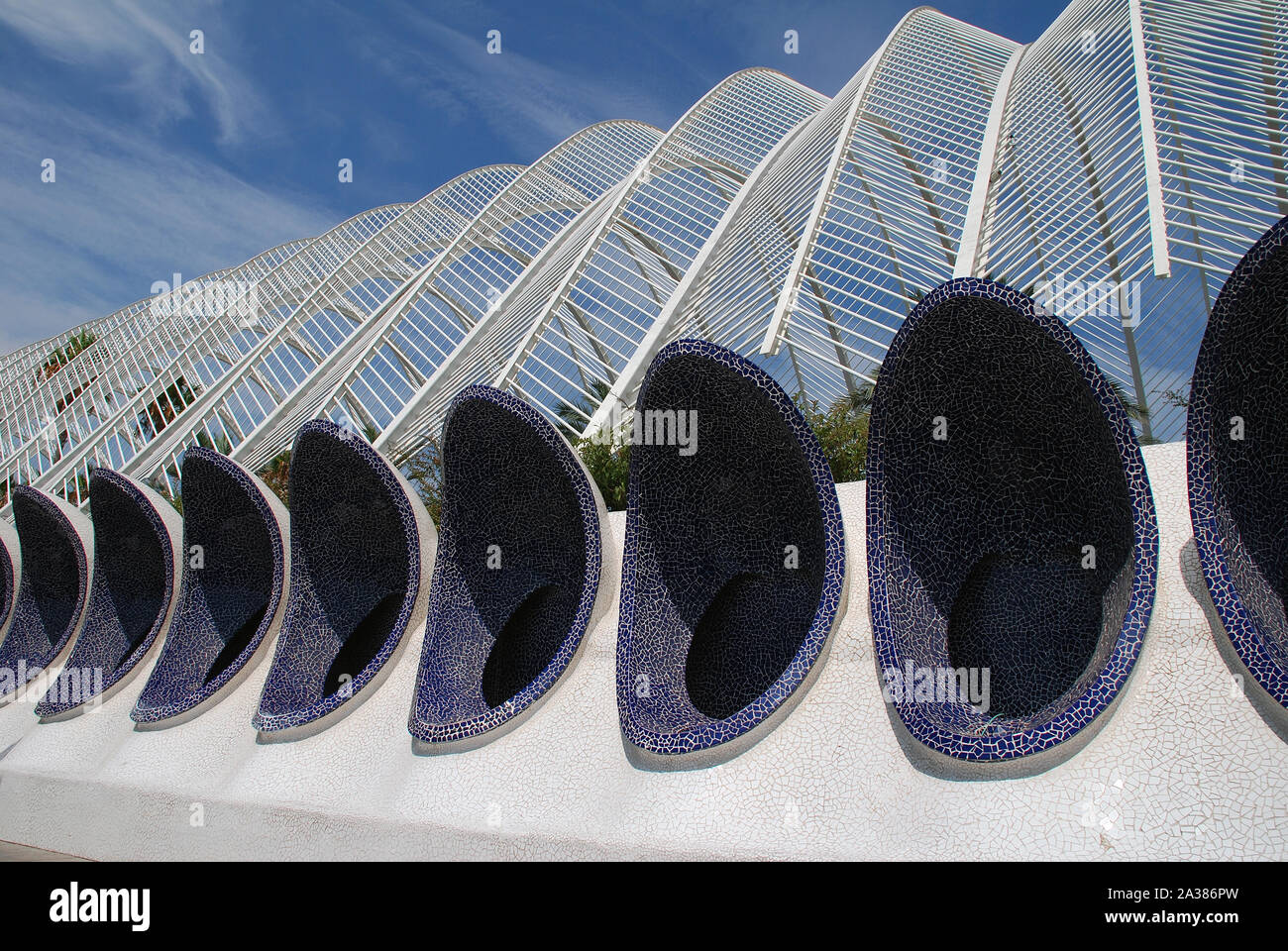 The Umbracle building at the City of Arts and Science in Valencia ...