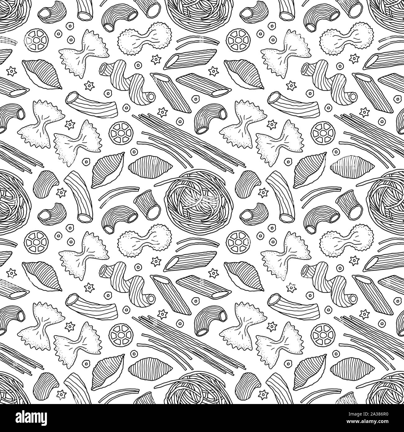 pattern with pasta Stock Vector Image & Art - Alamy