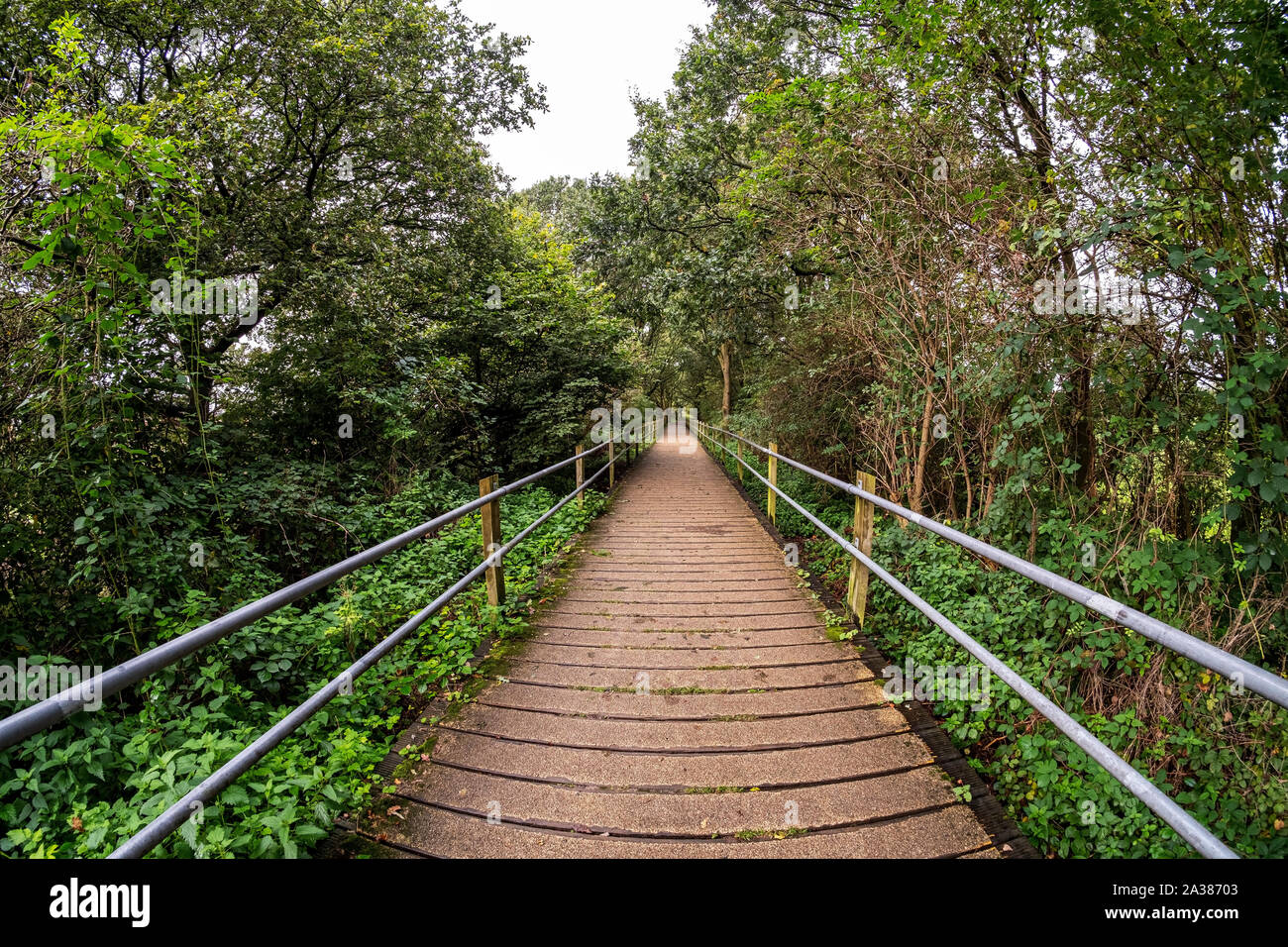 Former railway track salt line now public footpath in Wheelock near ...