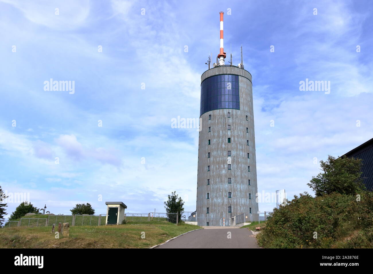 Tower on Big Inselsberg on the Hiking Trail Rennsteig, Germany Stock ...