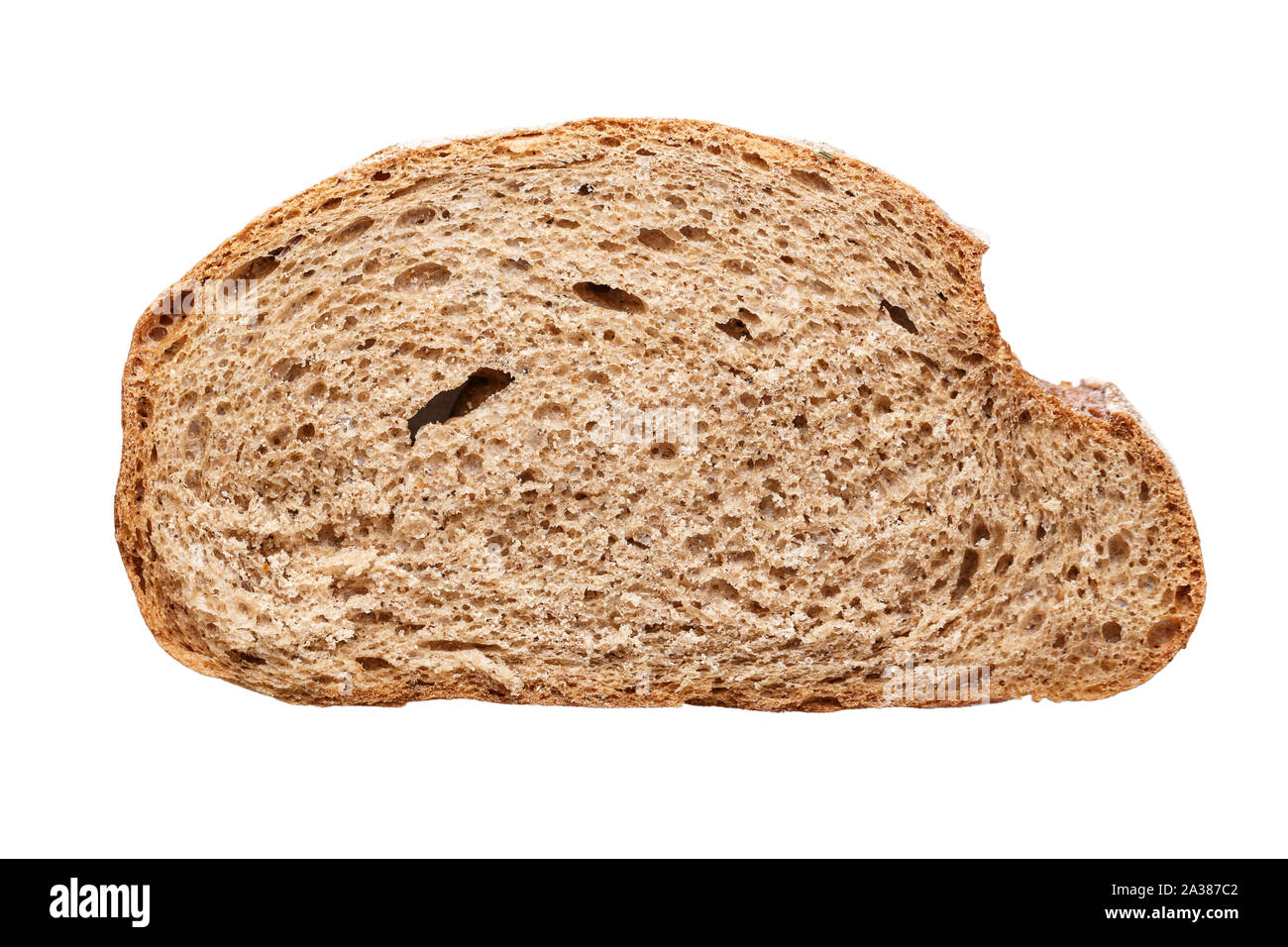 Sliced slice of bread isolated on white background. file contains ...