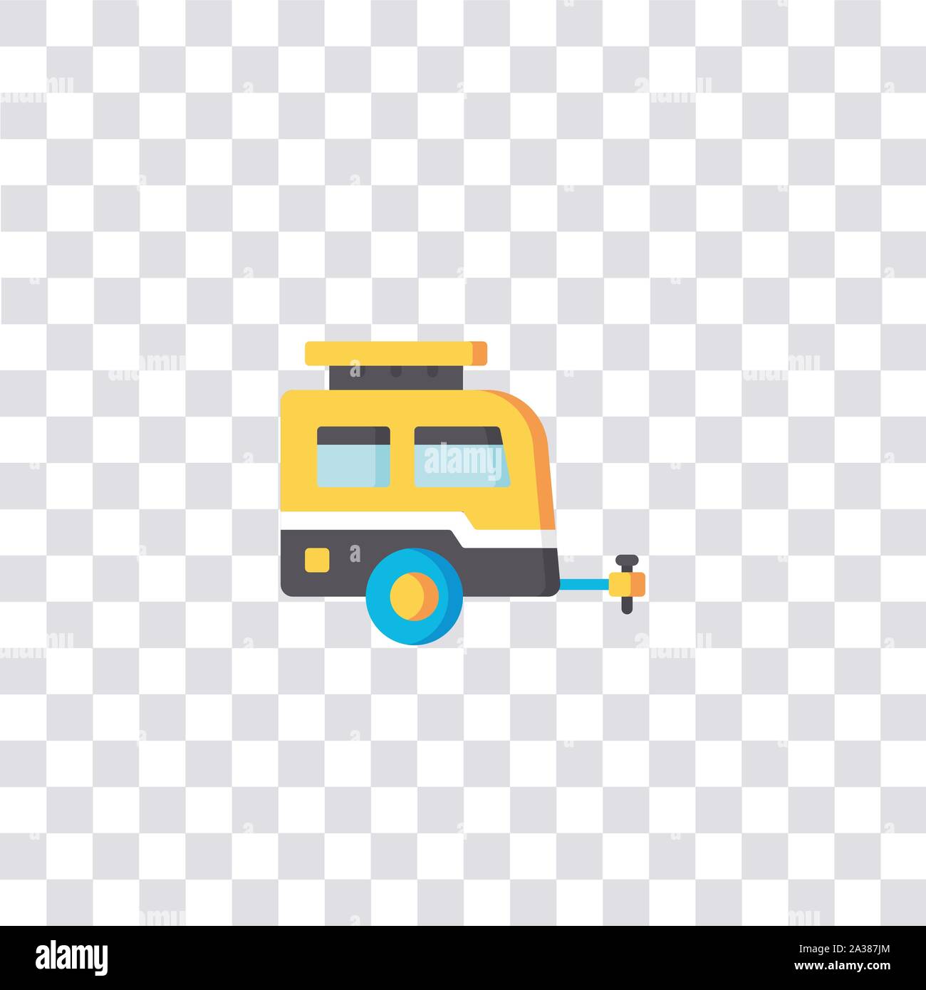 travel trailer icon sign and symbol. travel trailer color icon for ...