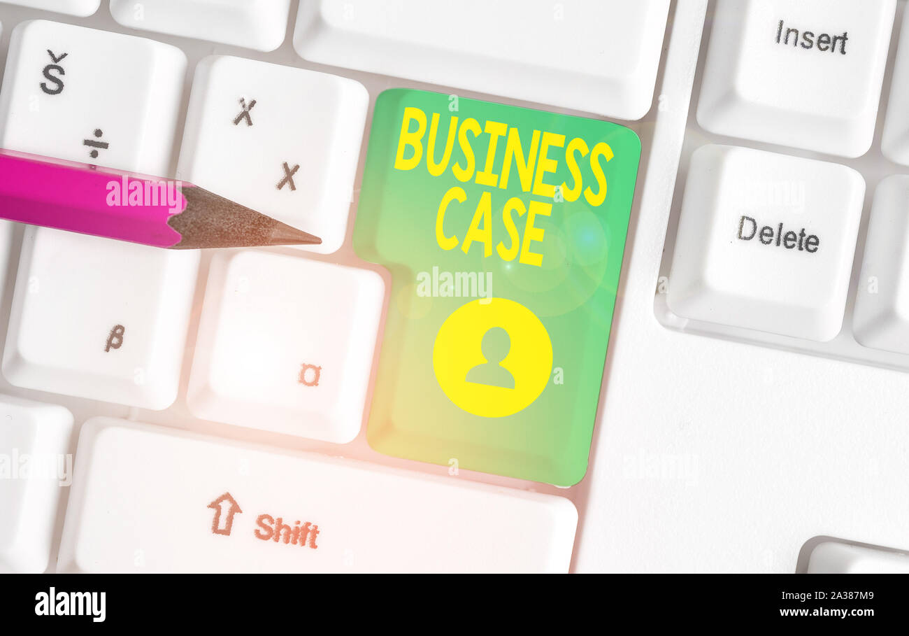 Writing note showing Business Case. Business concept for Proposition ...