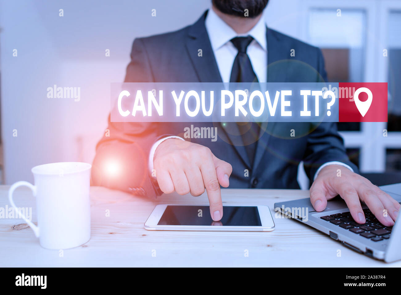 Writing note showing Can You Prove It Question. Business concept for ...