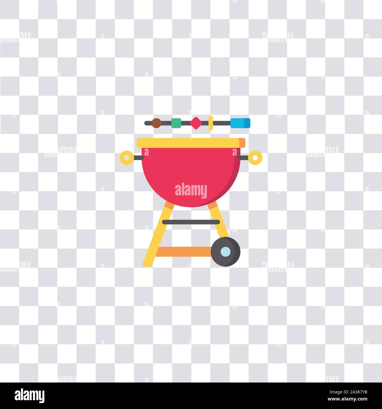 barbecue icon sign and symbol. barbecue color icon for website design ...