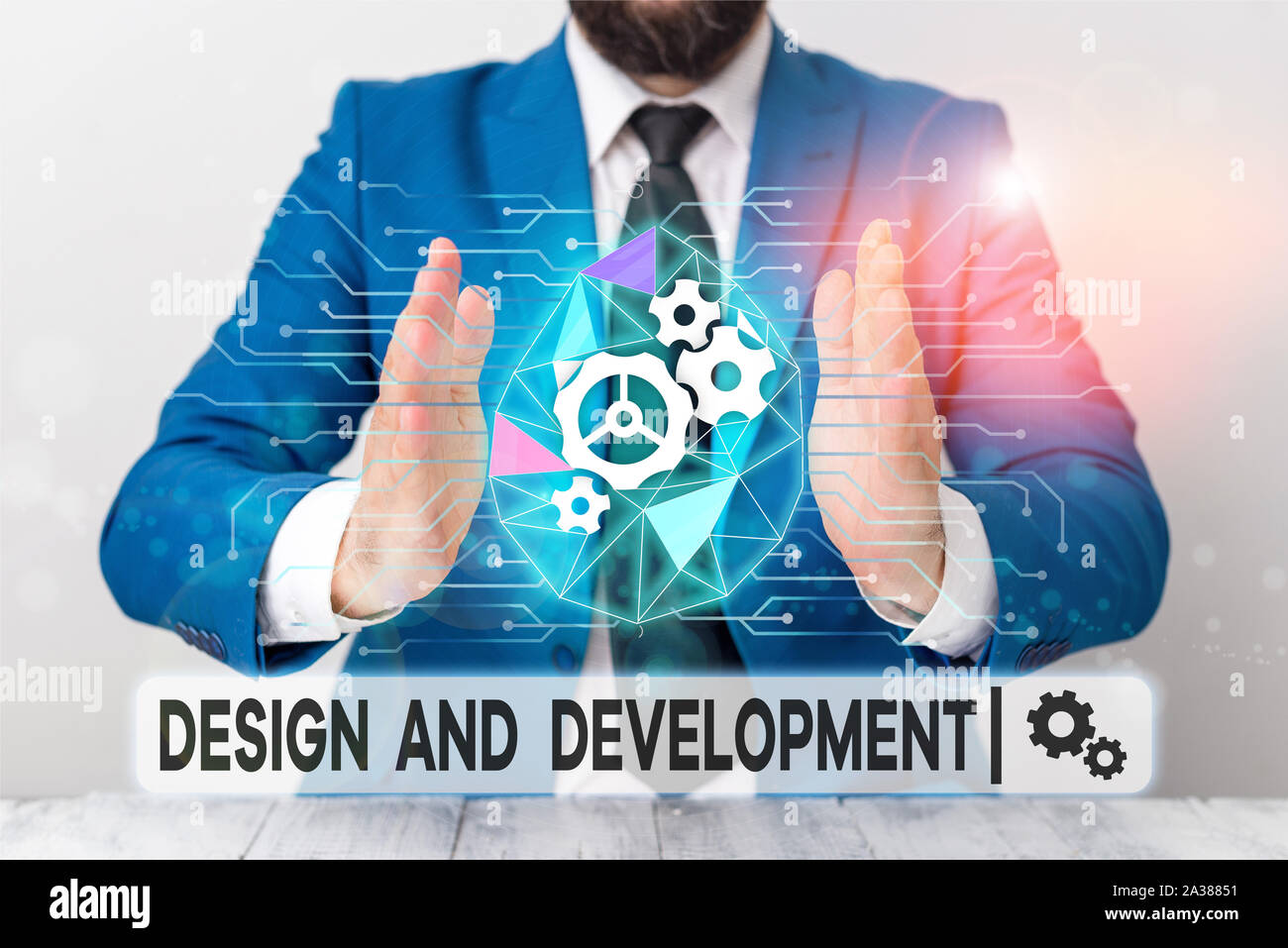 Text sign showing Design And Development. Business photo showcasing ...