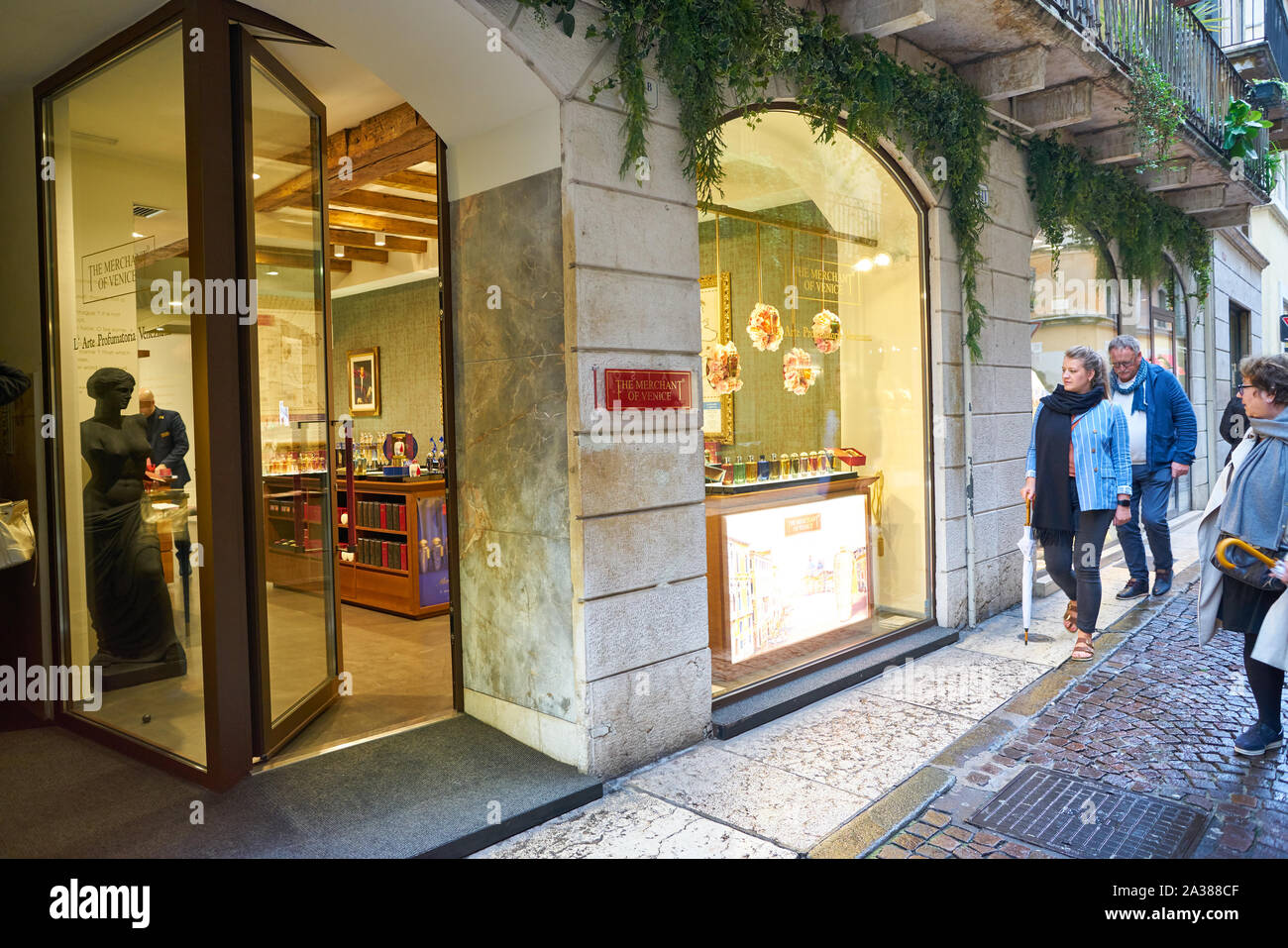 VERONA, ITALY - CIRCA MAY, 2019: entrance to The Merchant of Venice ...