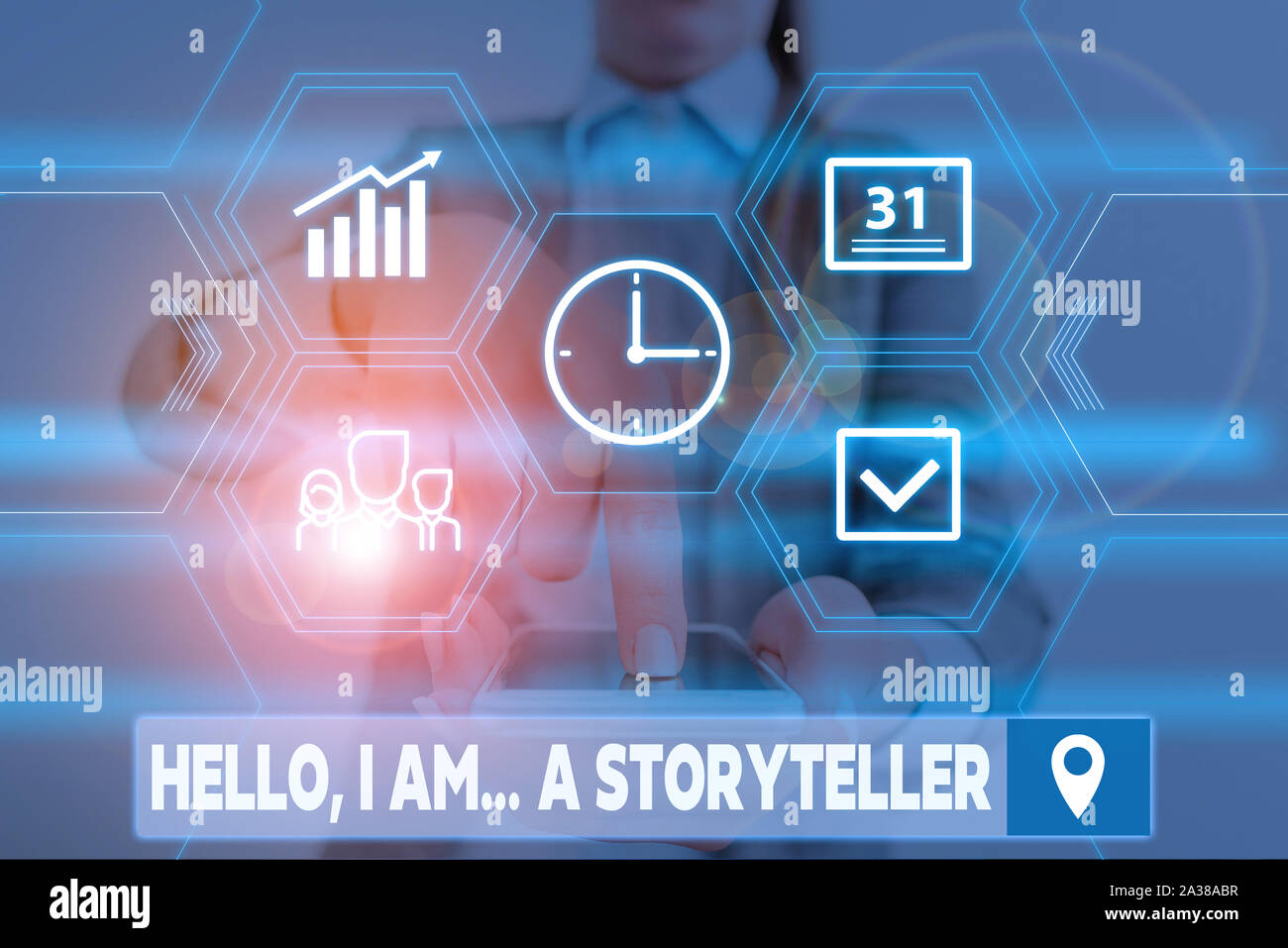 Conceptual hand writing showing Hello I Am A Storyteller. Concept ...
