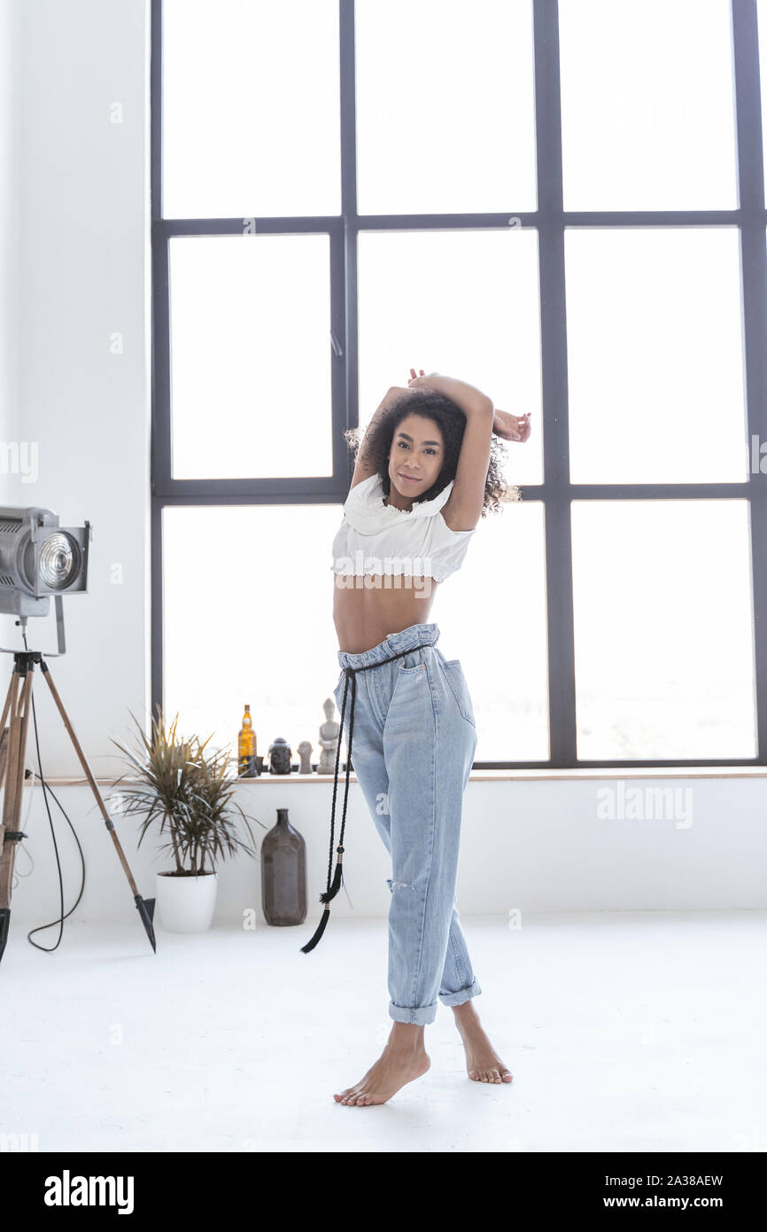 Dancing alone at home hi-res stock photography and images - Alamy