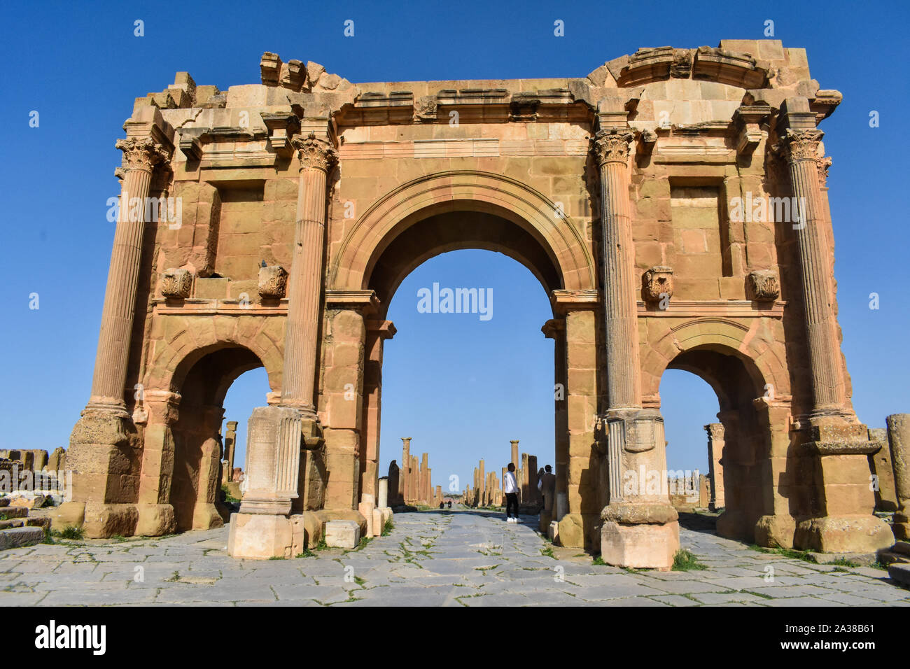 The Ancient Roman City of Timgad in Batna, Algeria, Built around 100 AC ...