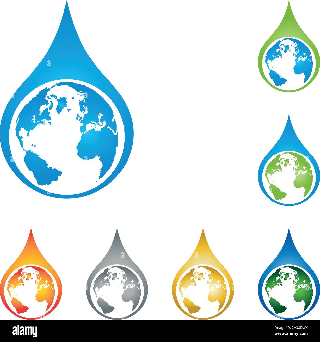 Earth ball, globe, drops, logo Stock Vector Image & Art - Alamy