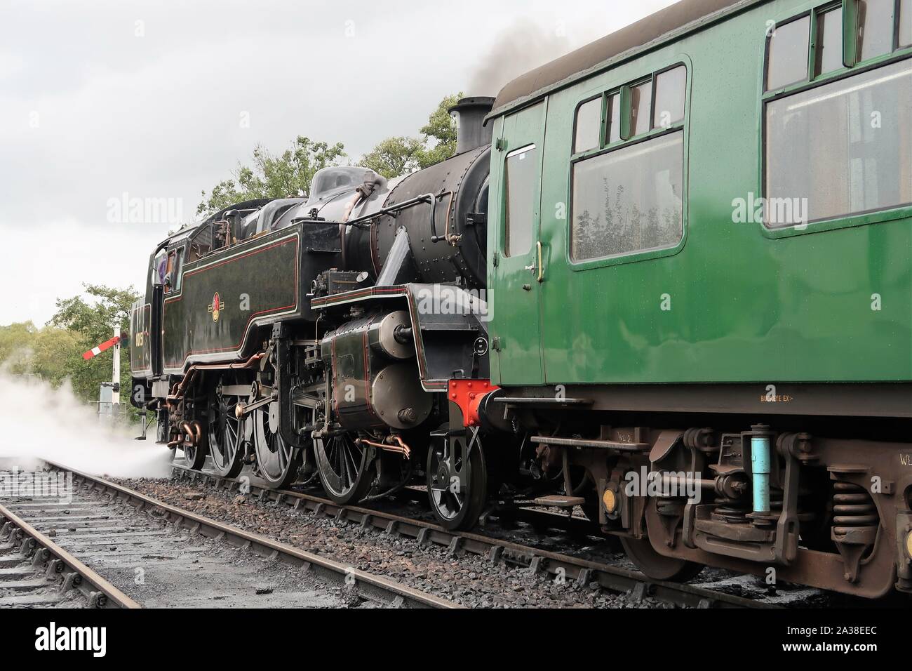 Steam train at the Sussex Bluebell Railway Stock Photo - Alamy