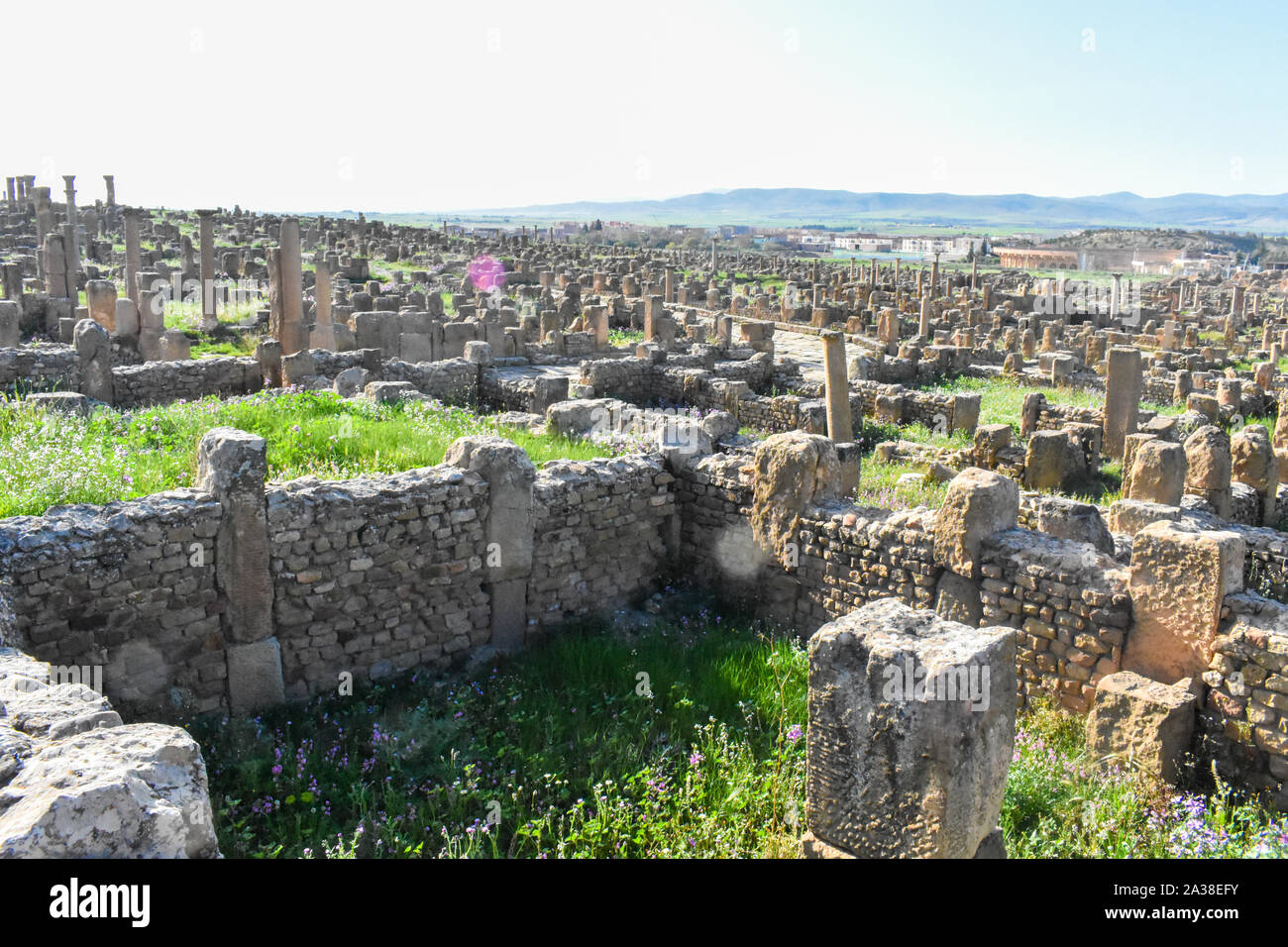 The Ancient Roman City of Timgad in Batna, Algeria, Built around 100 AC ...