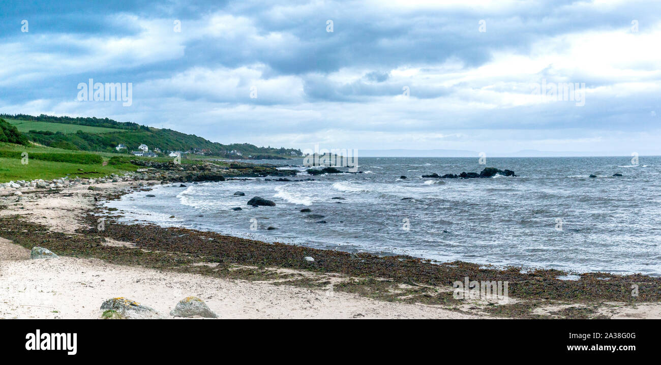 Coastal landscape along Arran Coastal Way, Isle of Arran, Scotland ...