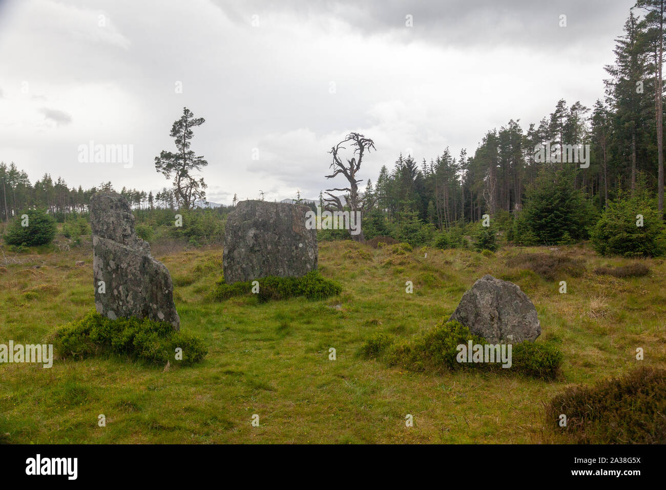 Stone circle, Rob Roy Way, Scotland, United Kingdom Stock Photo - Alamy