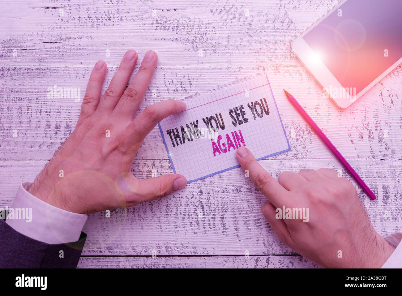 Writing note showing Thank You See You Again. Business concept for ...