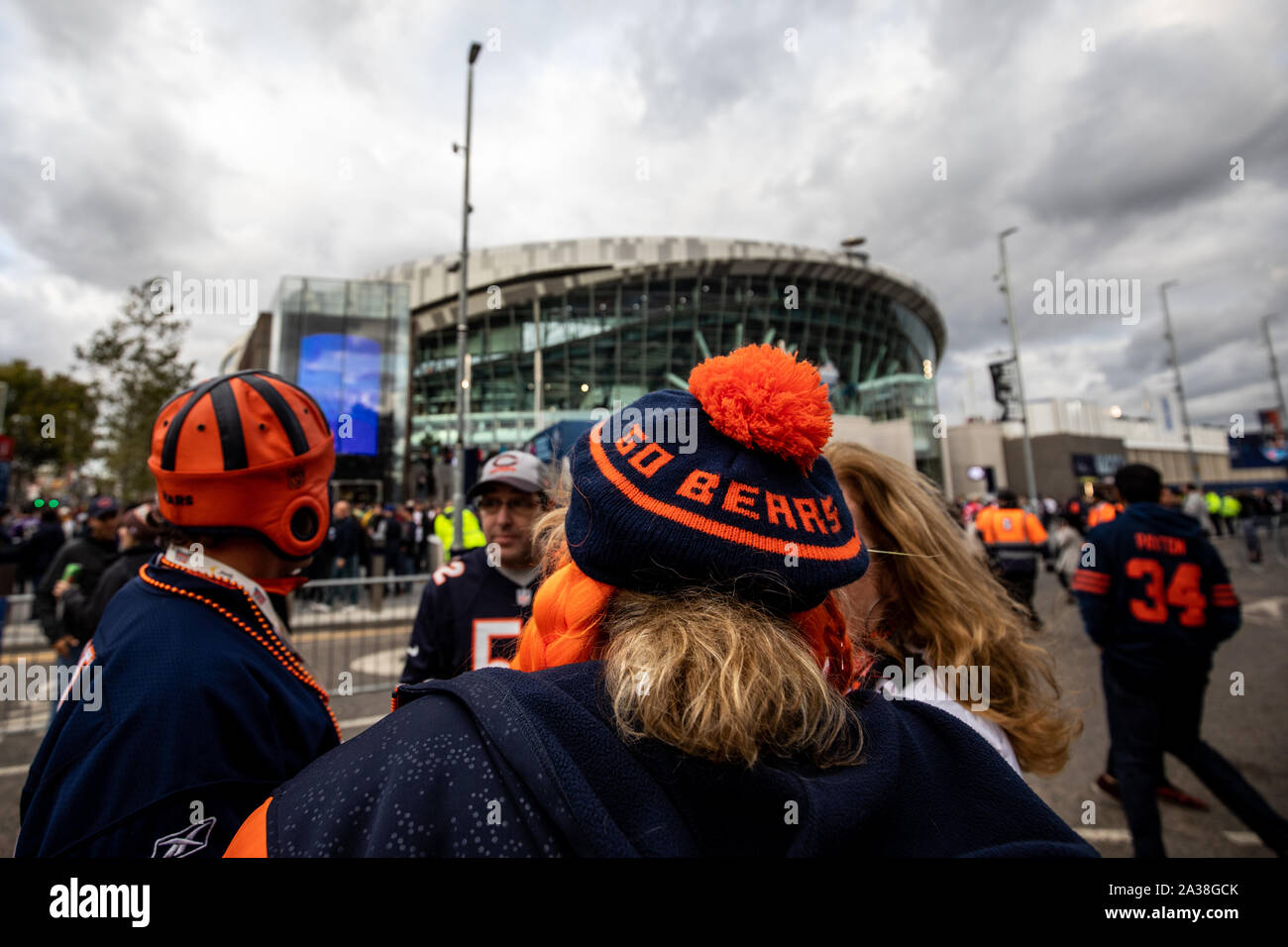 Chicago Bears fans outside the stadium during the NFL International ...