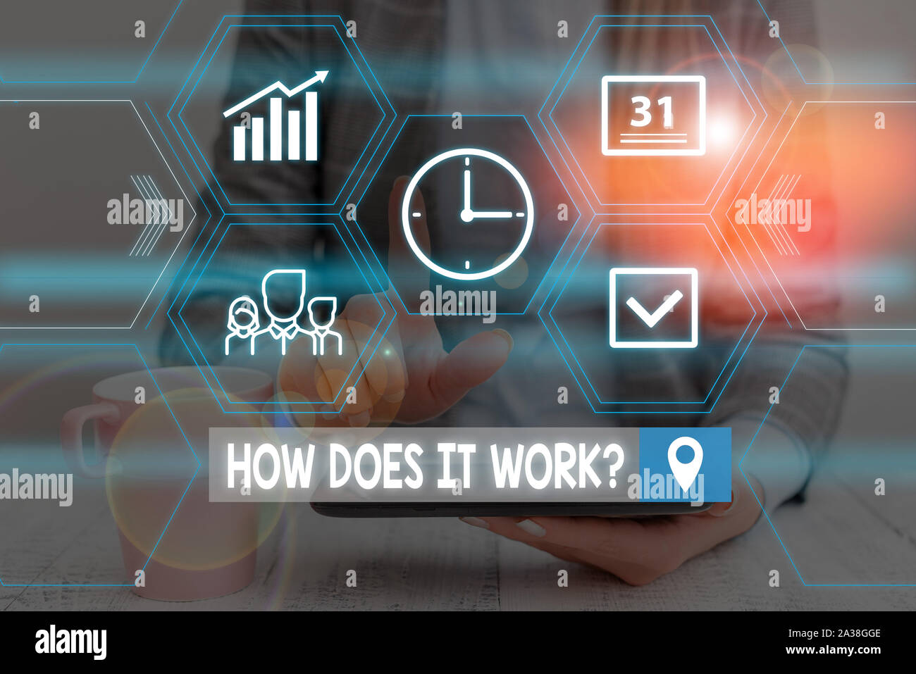 Word writing text How Does It Work Question. Business photo showcasing ...