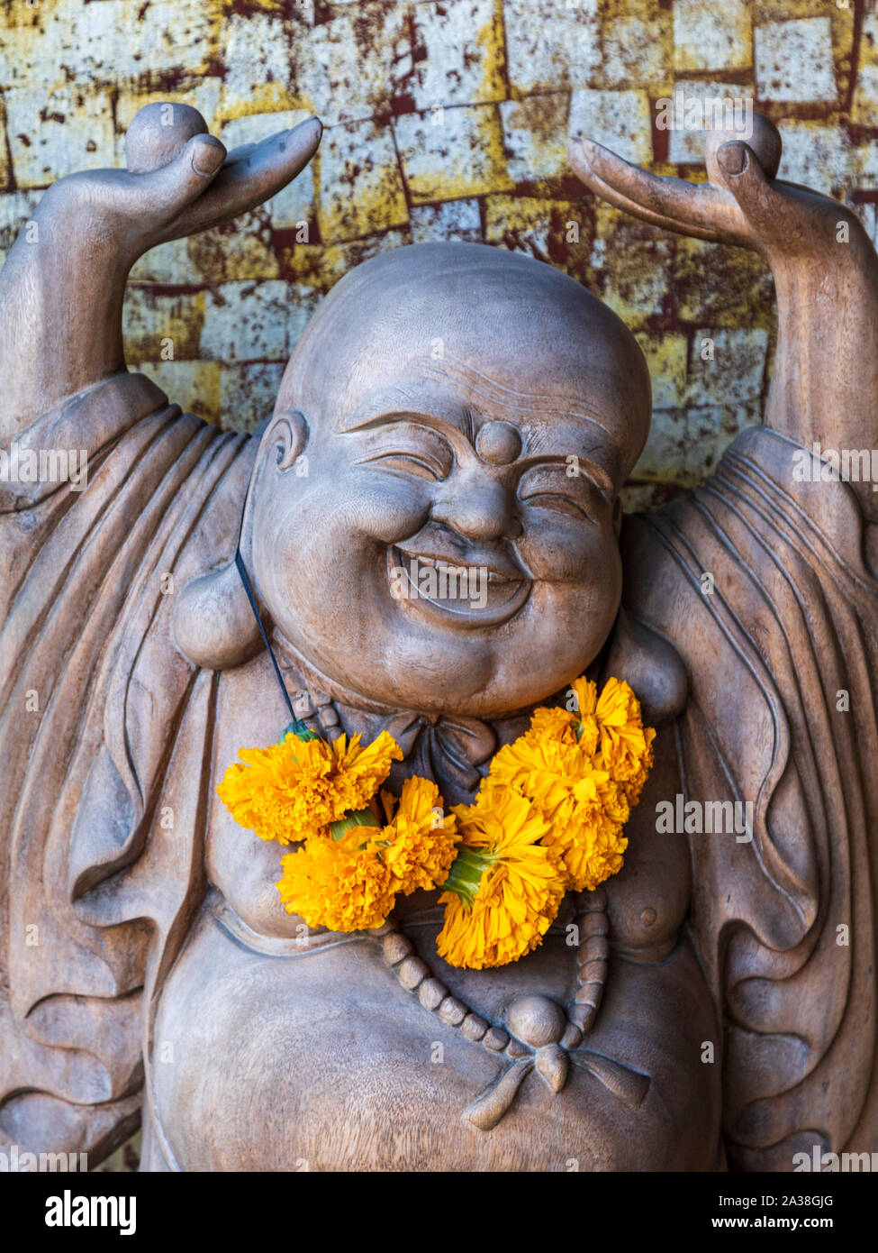 Happy smiling Buddha figure, Ubud, Bali, Indonesia Stock Photo - Alamy