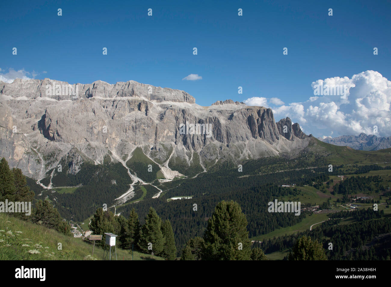 Cloud passing across The Sella Gruppe or Gruppo Del Sella from above ...