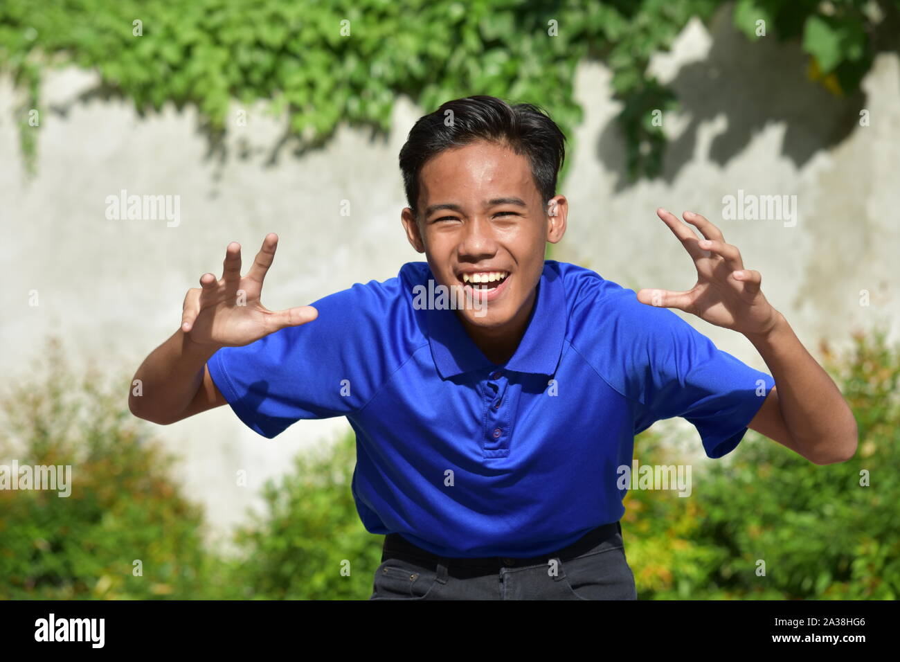 An A Scary Teenager Boy Stock Photo - Alamy
