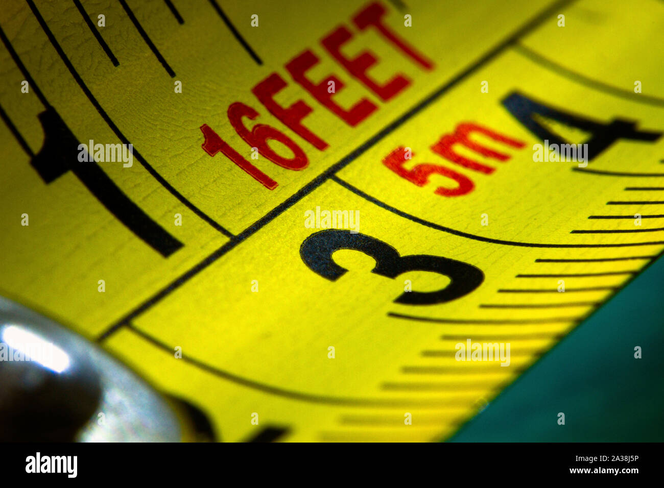 Macro shot measuring tape in a close-up picture Stock Photo - Alamy