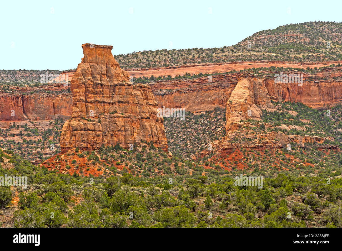 Remote Valley in the Arid West in Colorado National Monument in ...