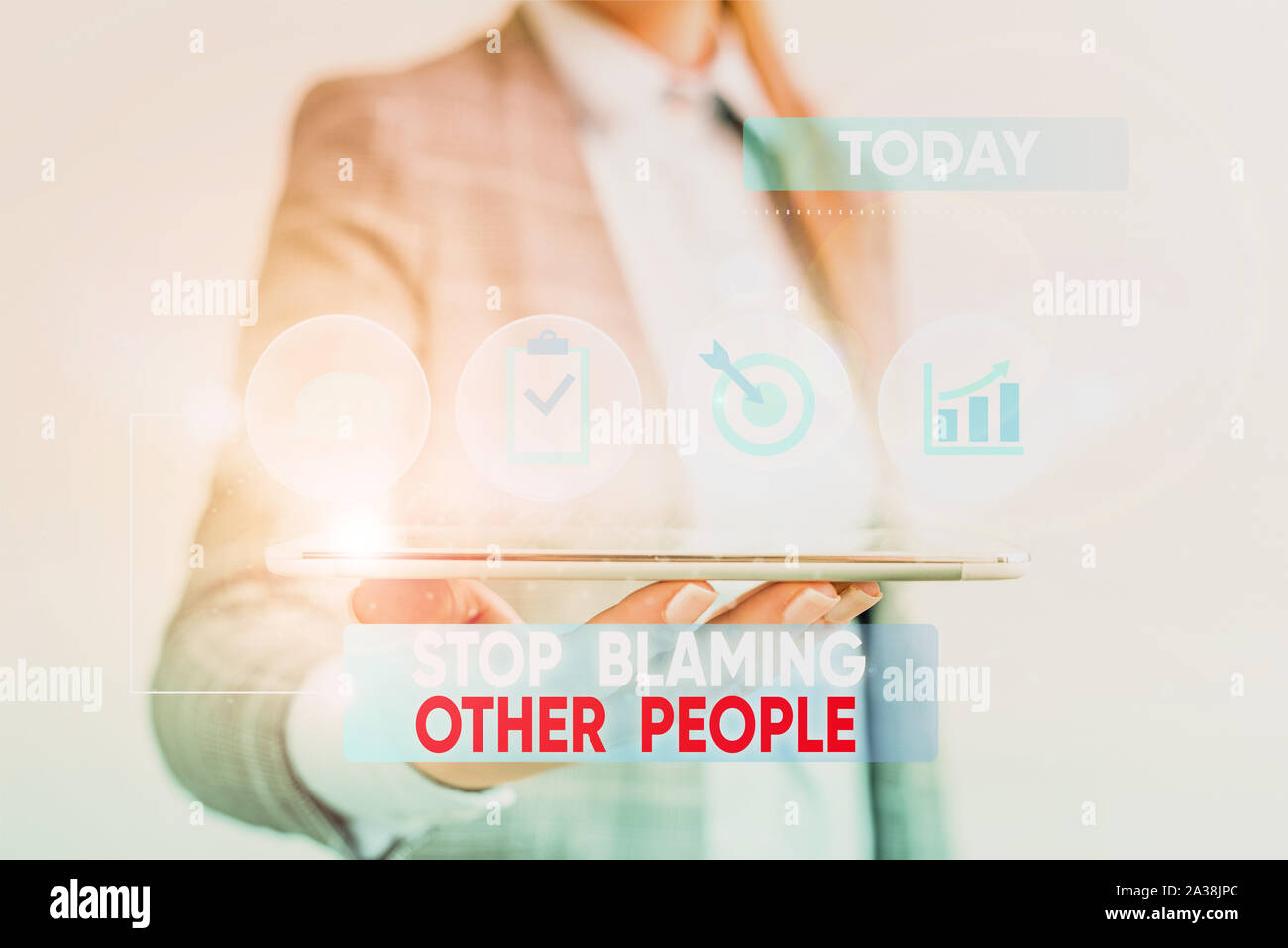 Conceptual hand writing showing Stop Blaming Other People. Concept ...