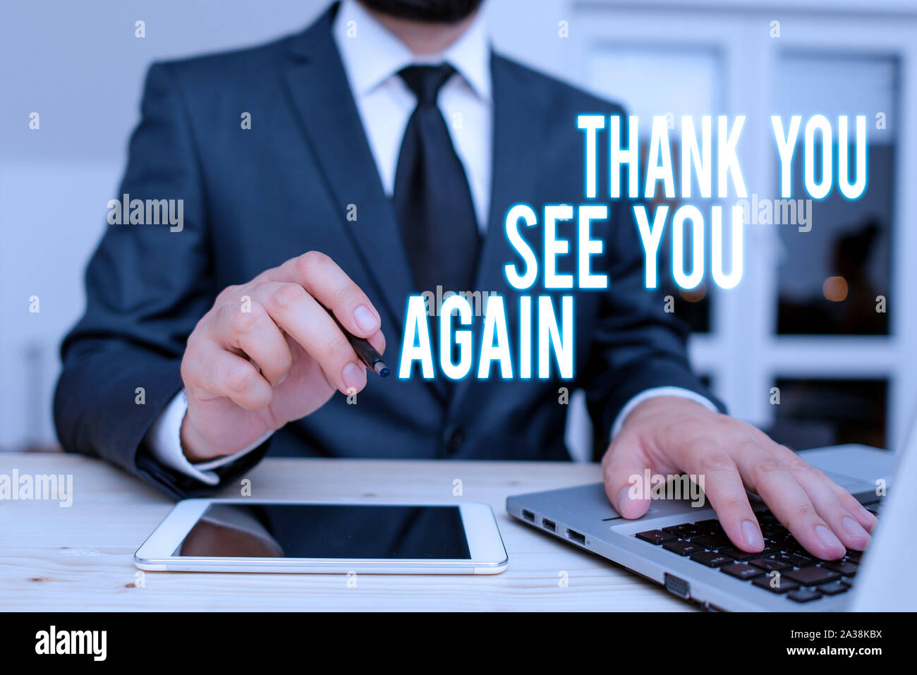 Handwriting text writing Thank You See You Again. Conceptual photo ...