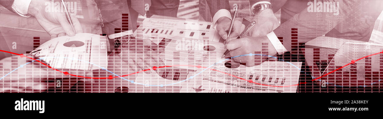 Abstract finance chart with red and Blue line graph. Finance data ...