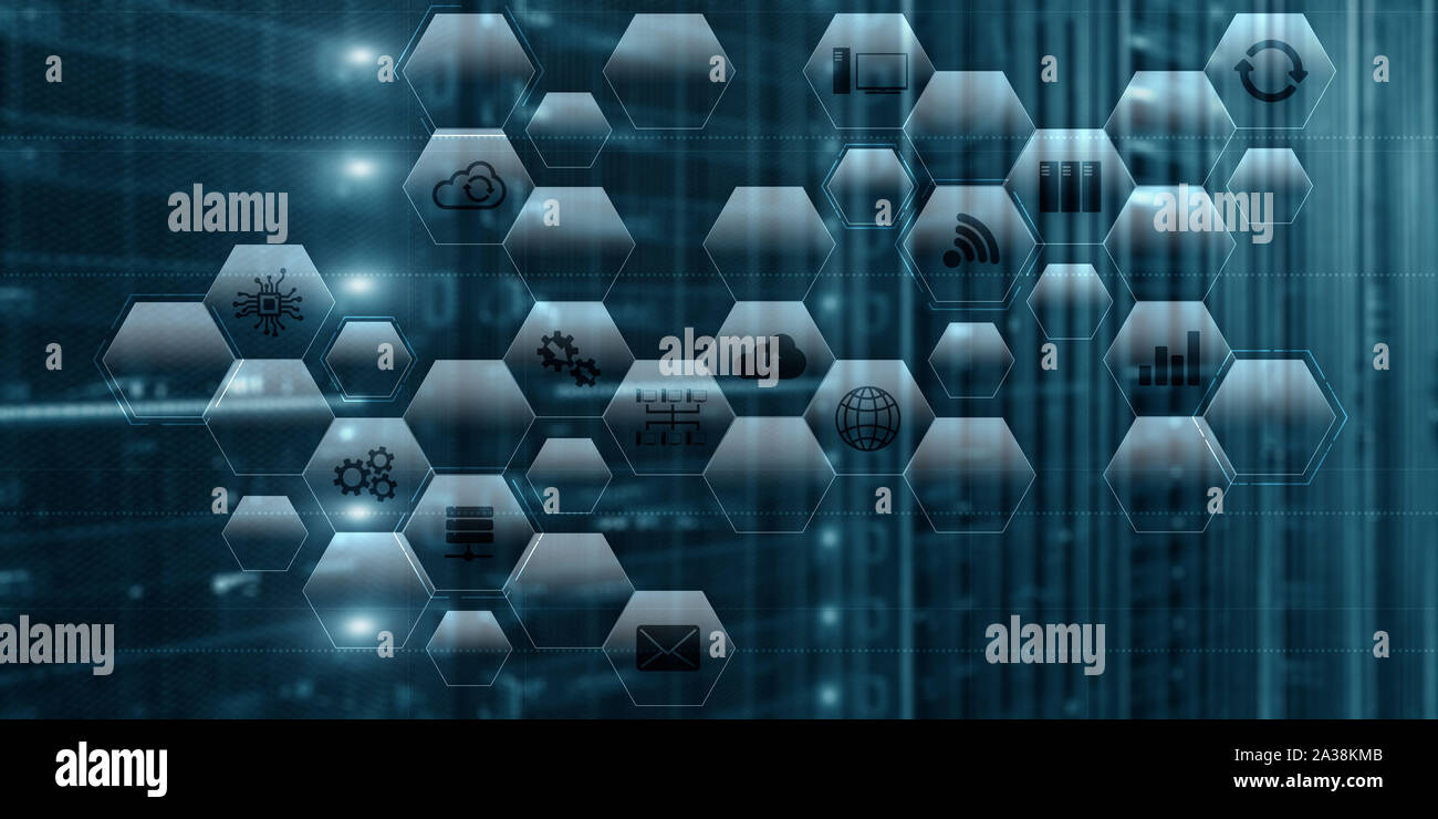 Information communication technology concept. Abstract background with ...
