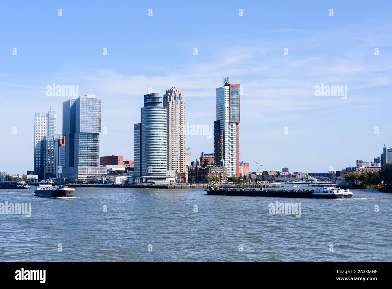 Modern office buildings on the Rechtbank, Rotterdam, Netherlands Stock ...