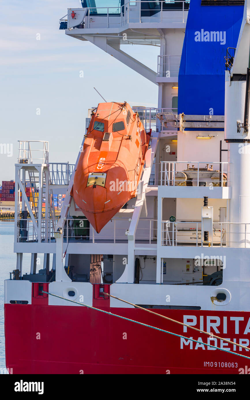 Enclosed lifeboat hi-res stock photography and images - Alamy