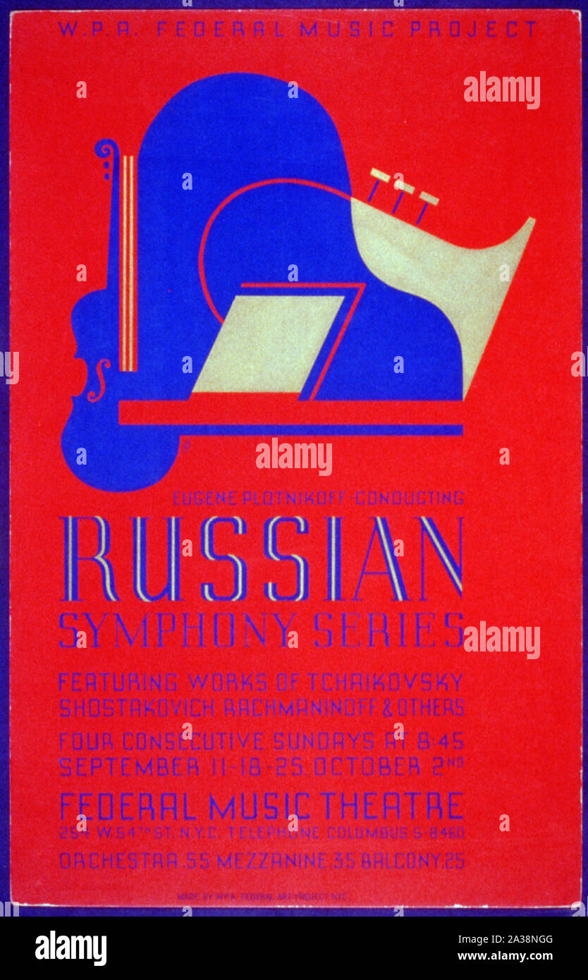 Russian symphony series, Eugene Plotnikoff conducting Stock Photo - Alamy