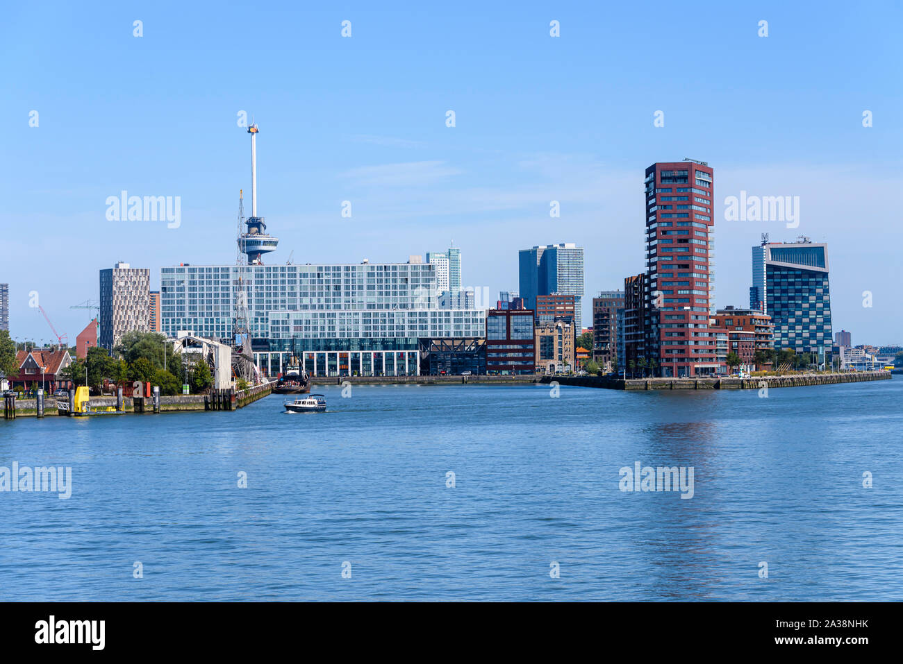 Modern office buildings on the Rechtbank, Rotterdam, Netherlands Stock ...